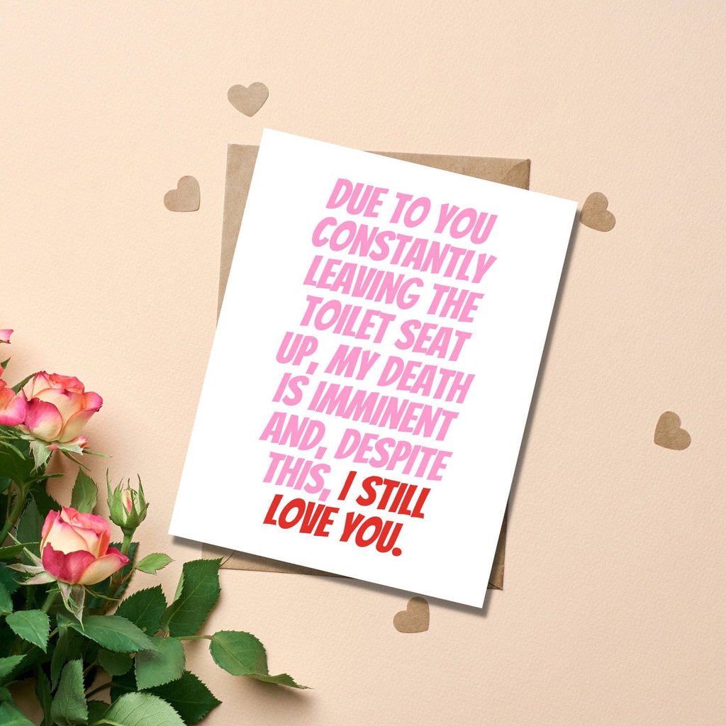 Imminent Death by Toilet Seat Card – The Big Lake